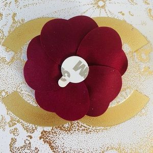 CHANEL | Other | Chanel Authentic Red Velvet Camellia | Poshmark